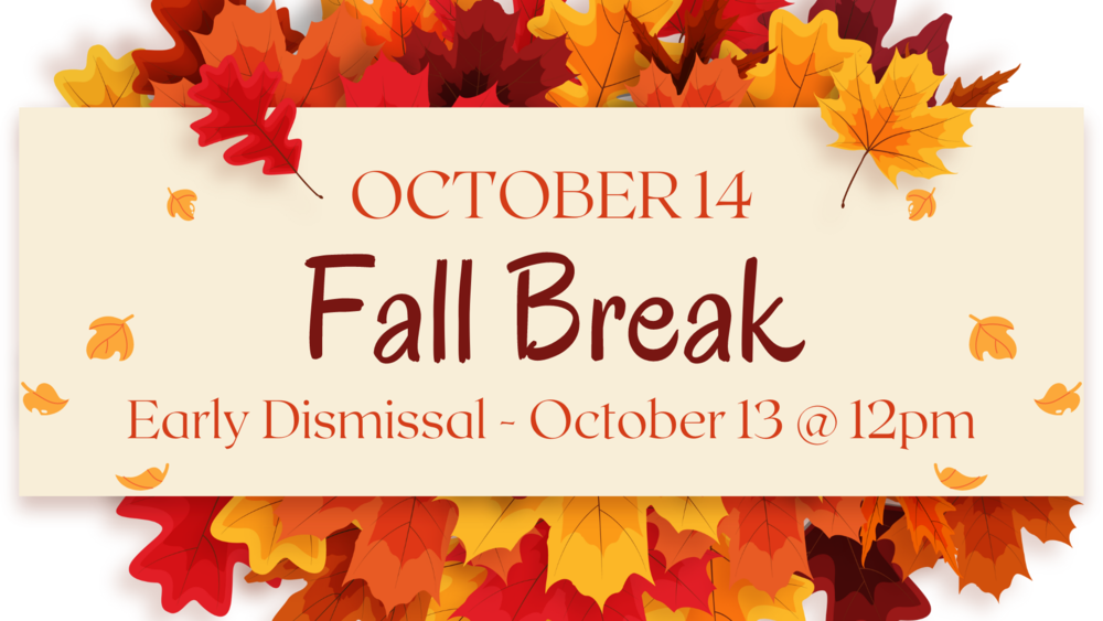 Fall Break - October 14 | Hubbard Middle School