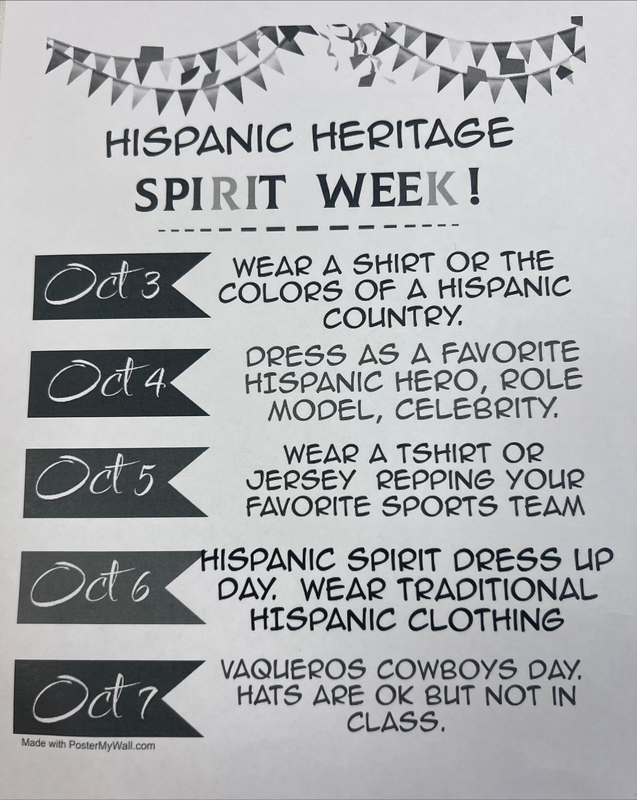 Hispanic Heritage Spirit Week Boulter Middle School Hispanic Heritage Spirit Week Boulter Middle School