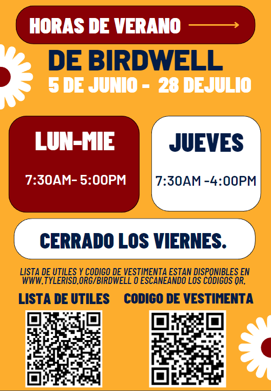 Summer Hours | Birdwell Dual Language Immersion School